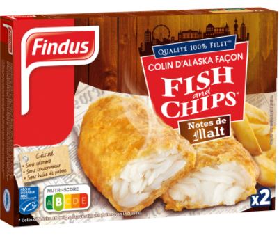 Frozen fish filets FINDUS, Fish & Chips, Malt, 240 g | ePromo
