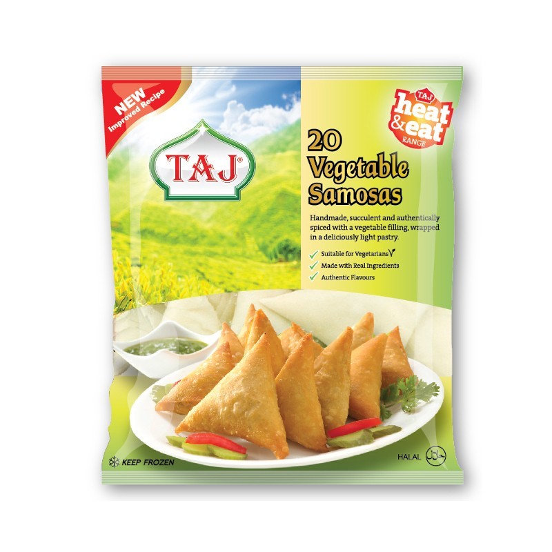 Samosa TAJ FOODS, vegetable, 20 pcs/pack, frozen, 700g | ePromo