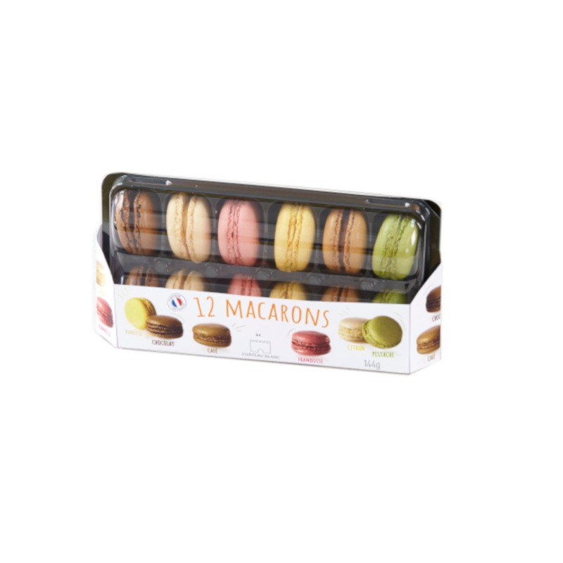 Assortment of macaroons CHATEAU BLANC frozen, 12g x 12pcs, pack | ePromo