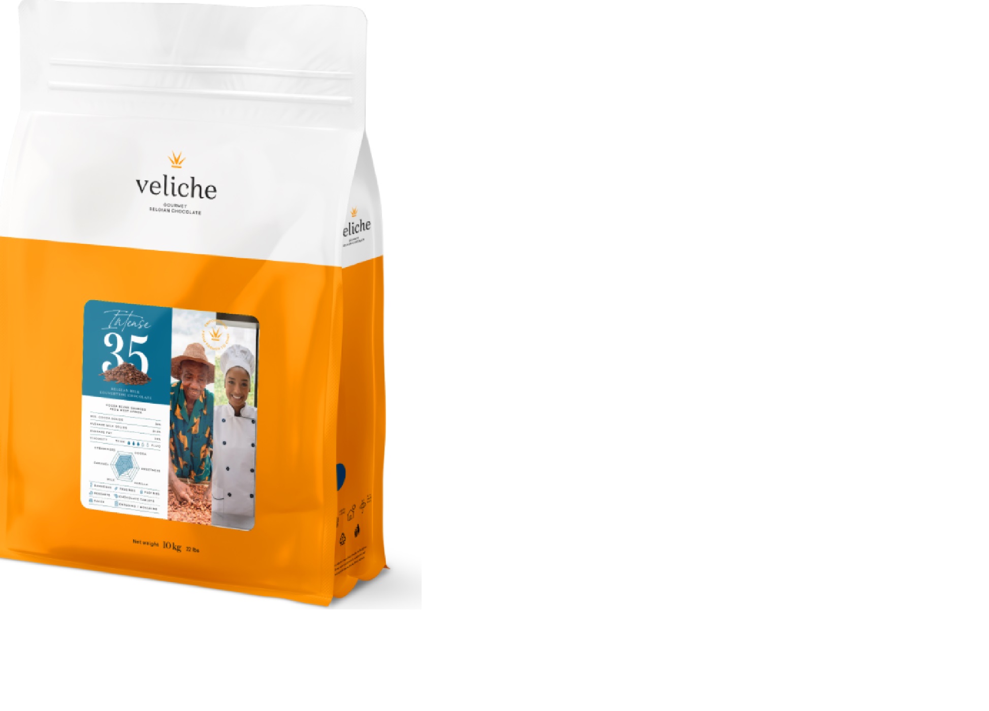 Milk chocolate VELICHE, 35%, 10 kg | ePromo