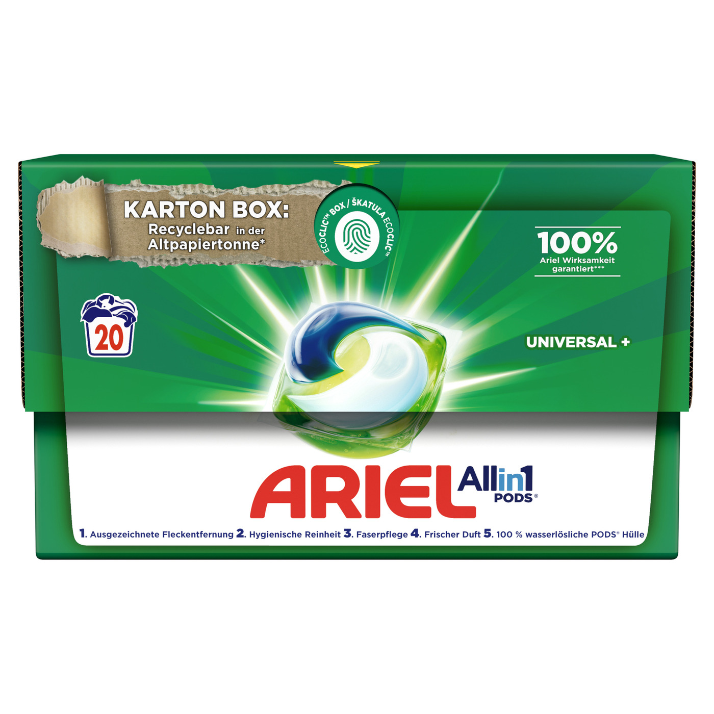 Washing Pods ARIEL Universal+, 20 washes | ePromo