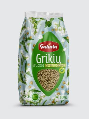 Grikių kruopos GALINTA neskrudintos, 800 g | ePromo