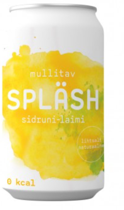Lemon-lime carbonated water SPLÄSH 330ml | ePromo