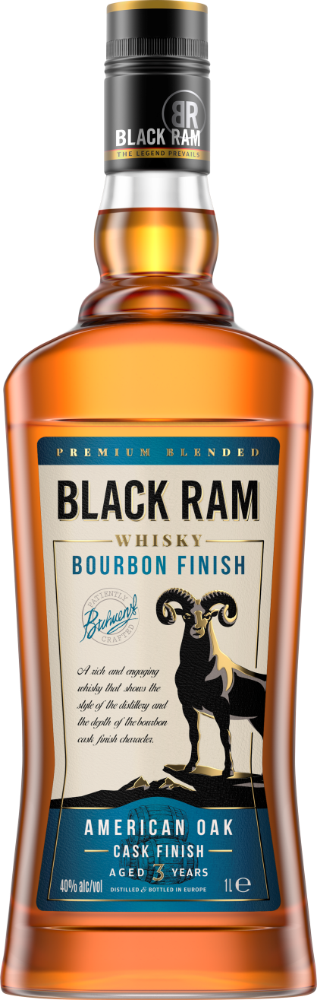 Black Ram Whisky Bourbon Finish Cask, 1l | ePromo