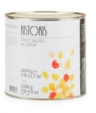 Fruit salad RISTORIS, in syrup, 820 g / 500 g | ePromo