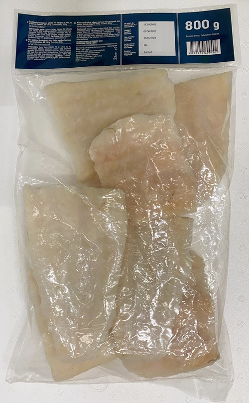Frozen Hake fillets portions, skin off, 60-150g, no glaze, with ...