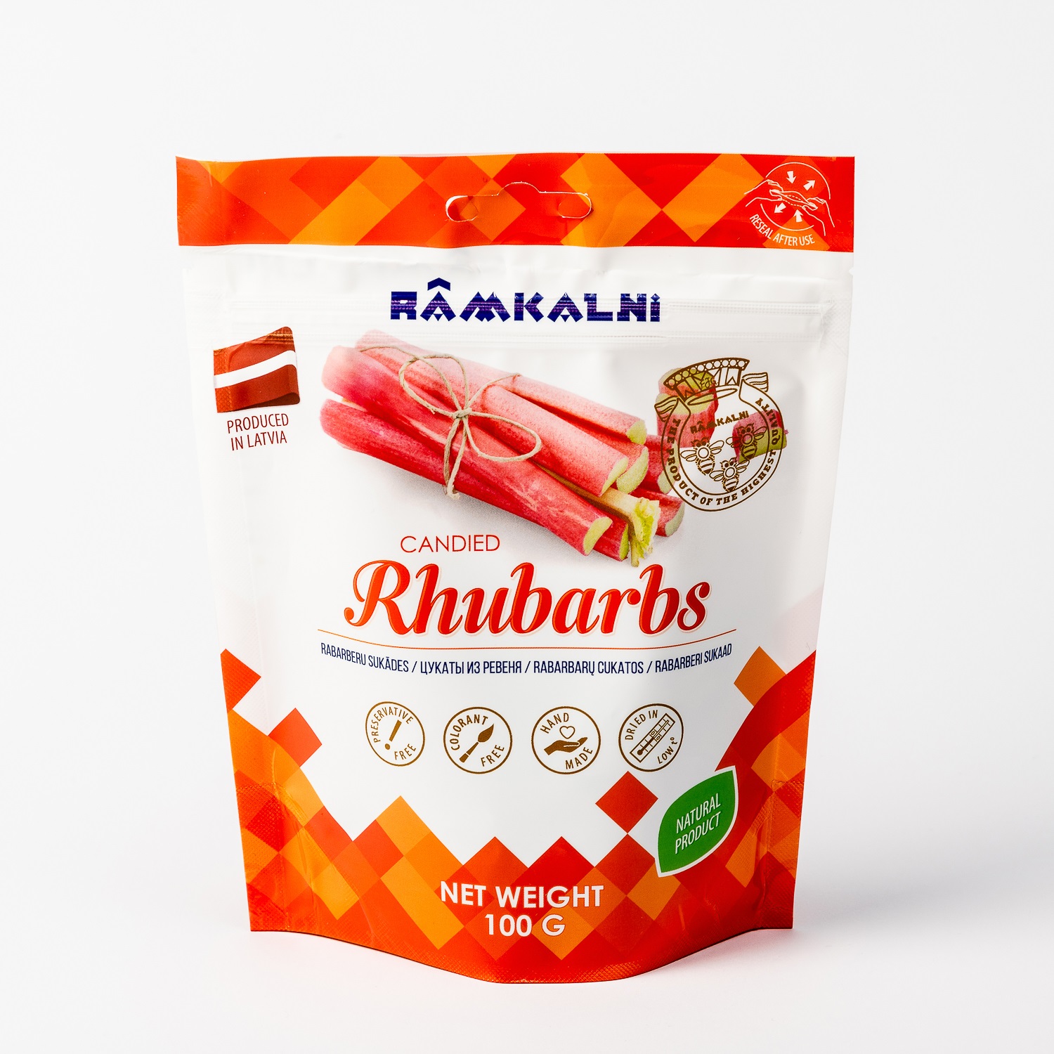 Rabarberu sukādes RĀMKALNI, 100g | ePromo