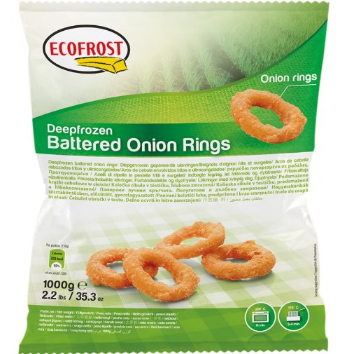Onion rings ECOFROST frozen, 1kg | ePromo