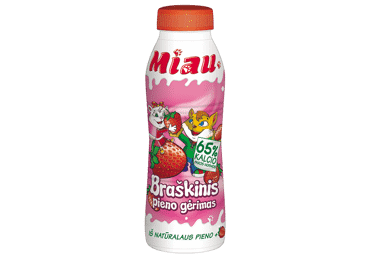 Milk drink MIAU, strawberry flavor, 2,3%, sterilized, 0,45 l | ePromo