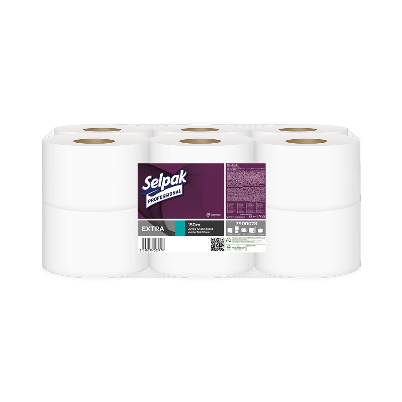 Toilet paper SELPAK, 3 ply, 150 metres, 435 sheets | ePromo